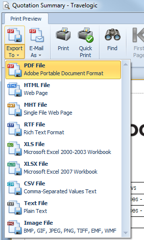 Running the Quotation Summary Report – Travelogic™ Help Centre